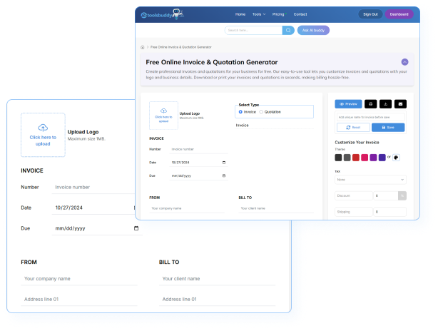 Free Online Invoice & Quotation Generator - Quick & Easy Invoices ...